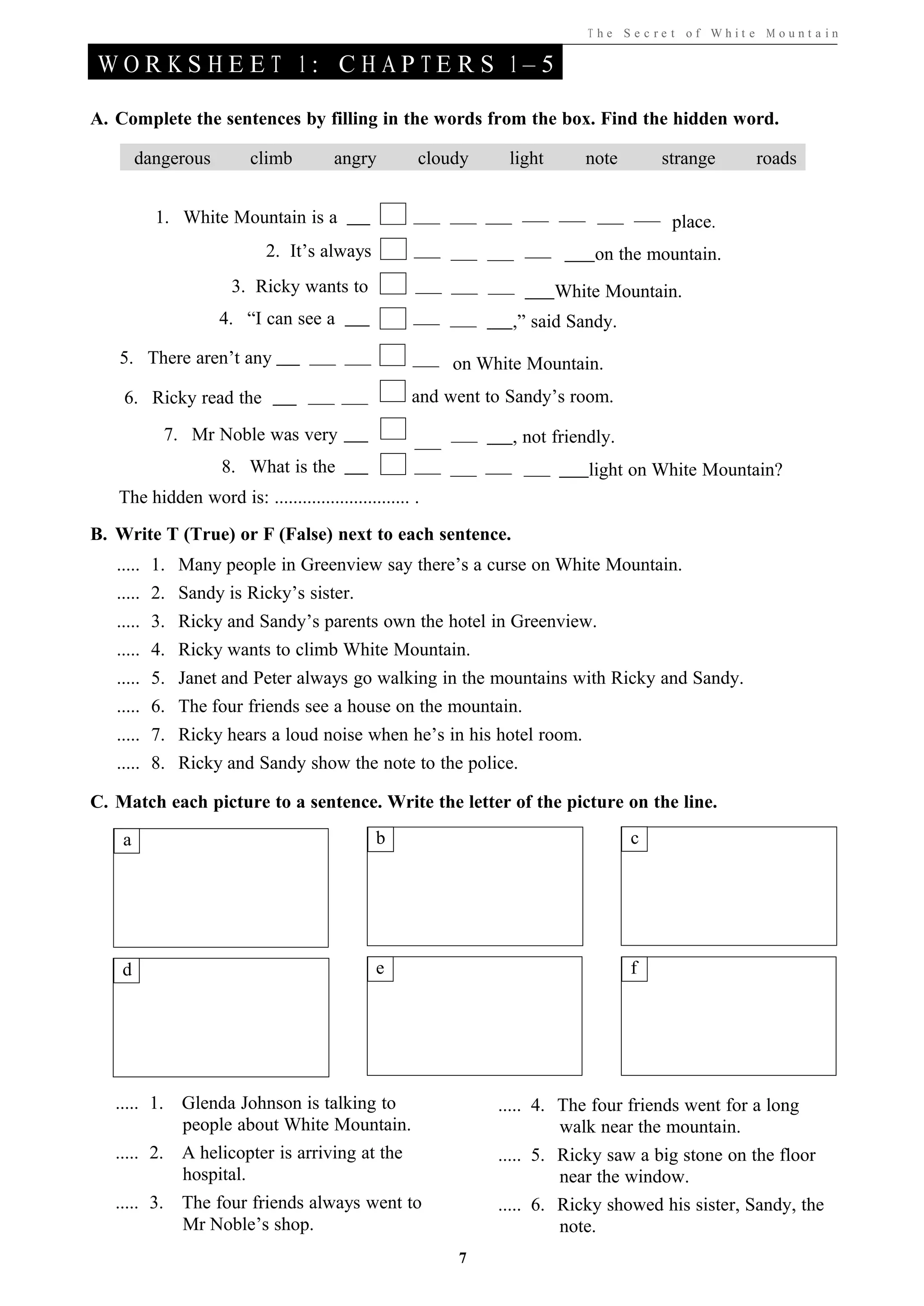 Actividades secretwhitemountain | DOC