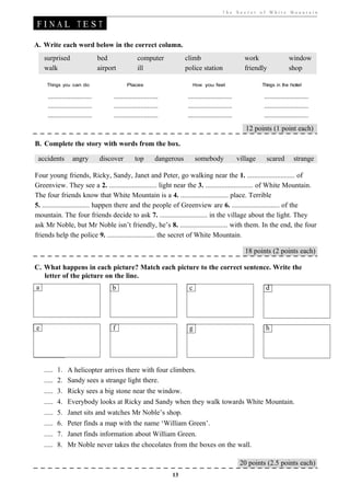 Actividades secretwhitemountain | DOC