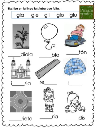 Mi librito de sílabas trabadas: actividades para aprender y practicar | PDF