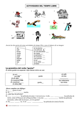 Actividades tiempo libre. Blog de Hispanistas de Agadir. | PDF