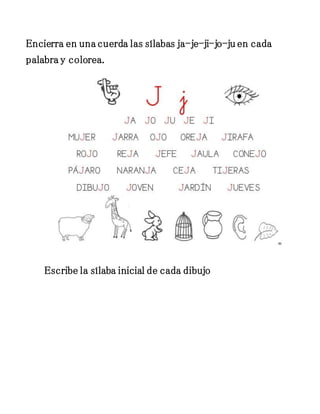 Actividades letra j | DOCX