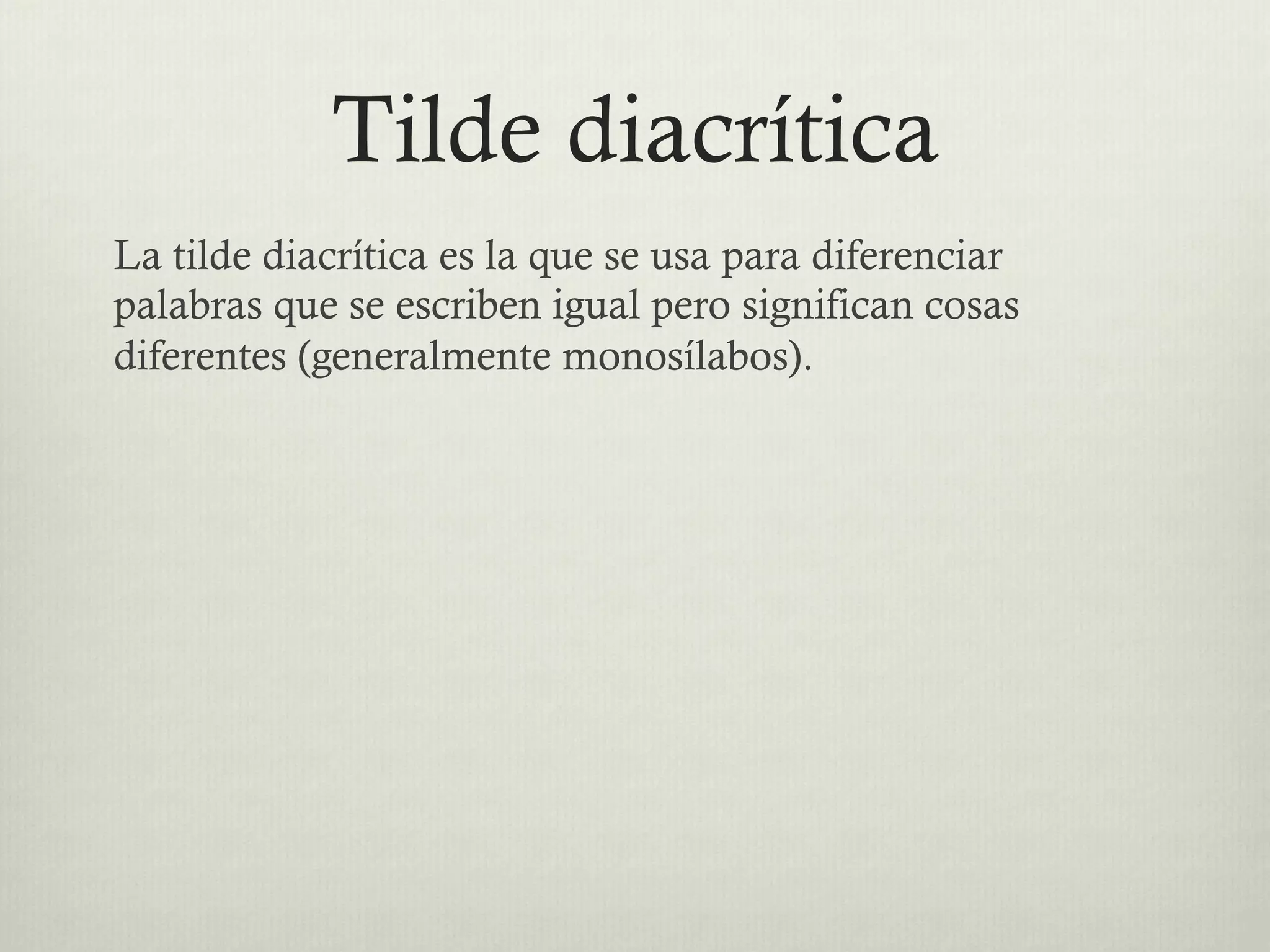El uso de la tilde en español | PPT