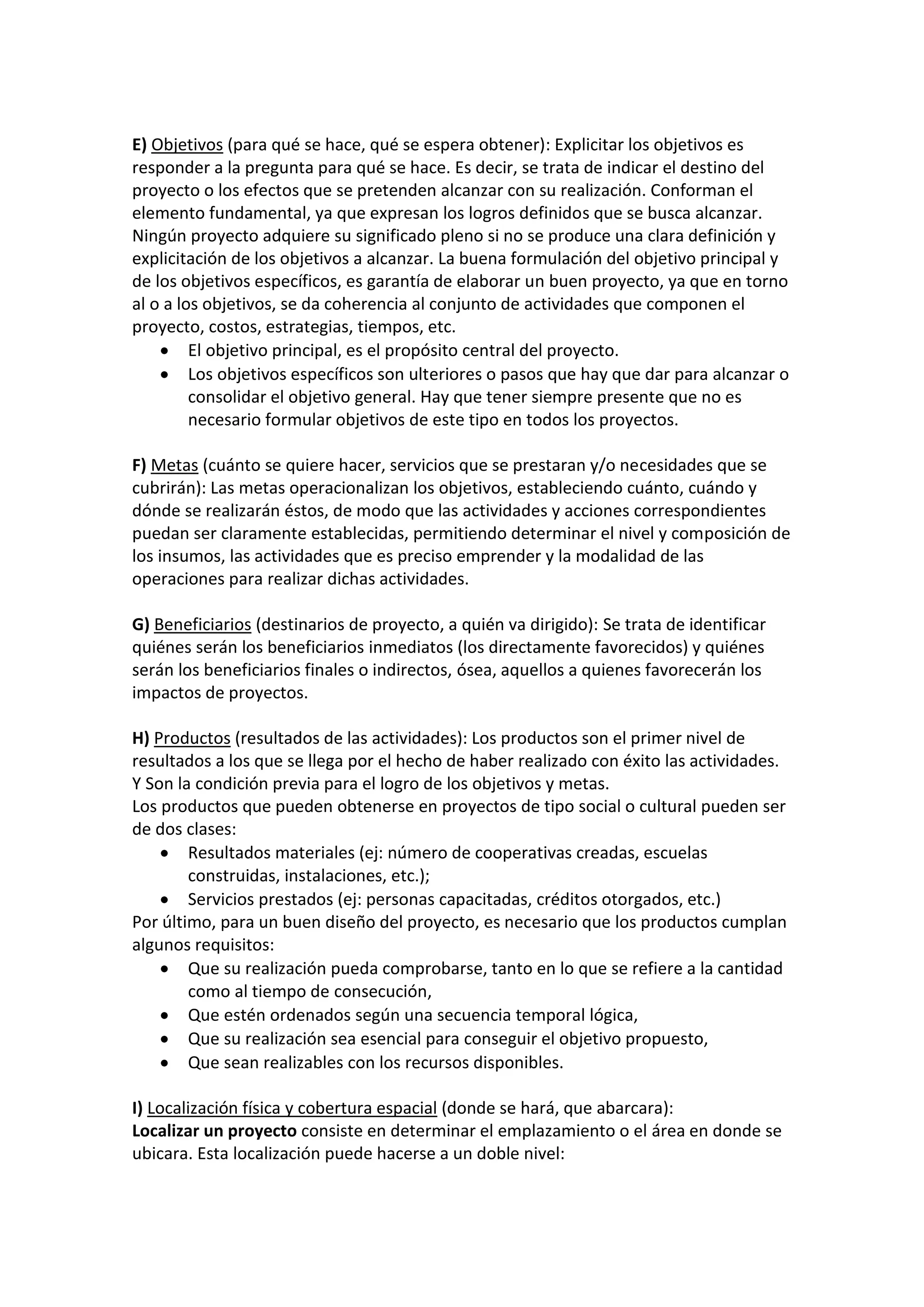 Las partes de un proyecto y sus significados | PDF | Descarga Gratuita