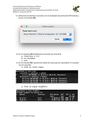 Actividad No. 4.1: Protocolo de ruteo EIGRP | PDF