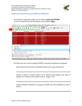 Actividad No. 4.1: Protocolo de ruteo EIGRP | PDF