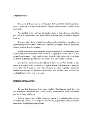 Actividad procesal defectuosa | DOCX