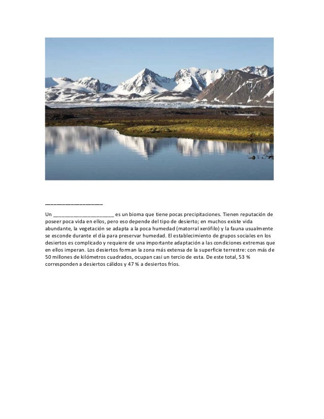 Actividad sobre biomas