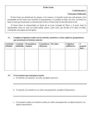 Actividad sustantivo adjetivo verbo CON RECORTABLES | DOCX
