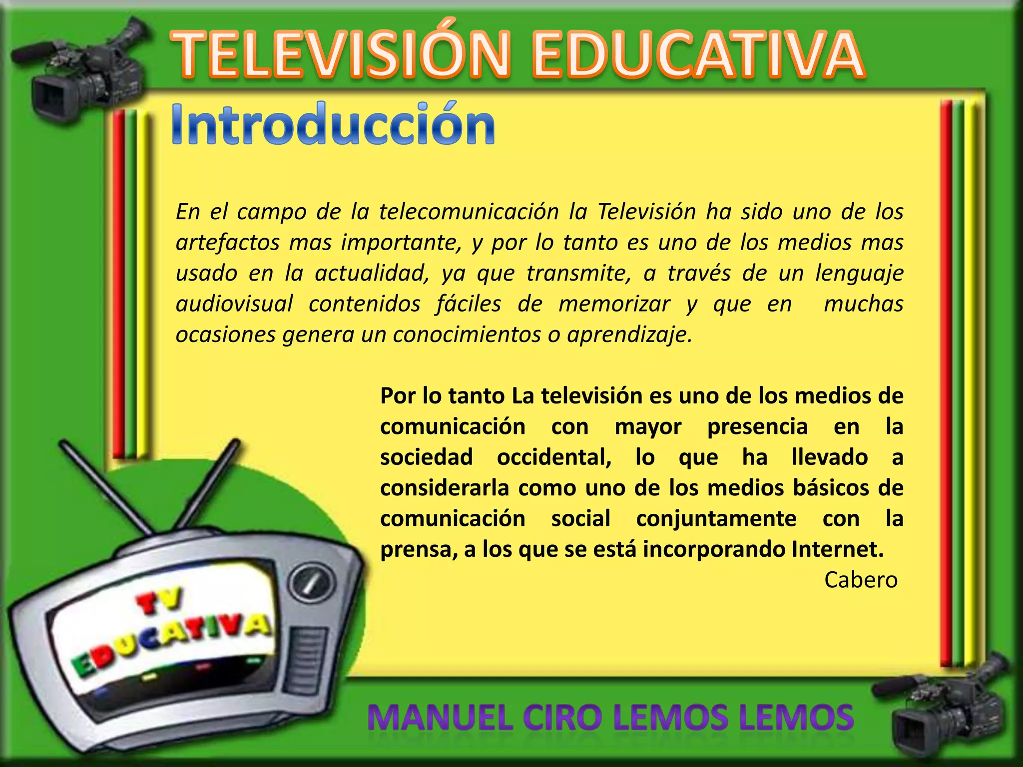 Actividad Tv Educativa Pptx Education