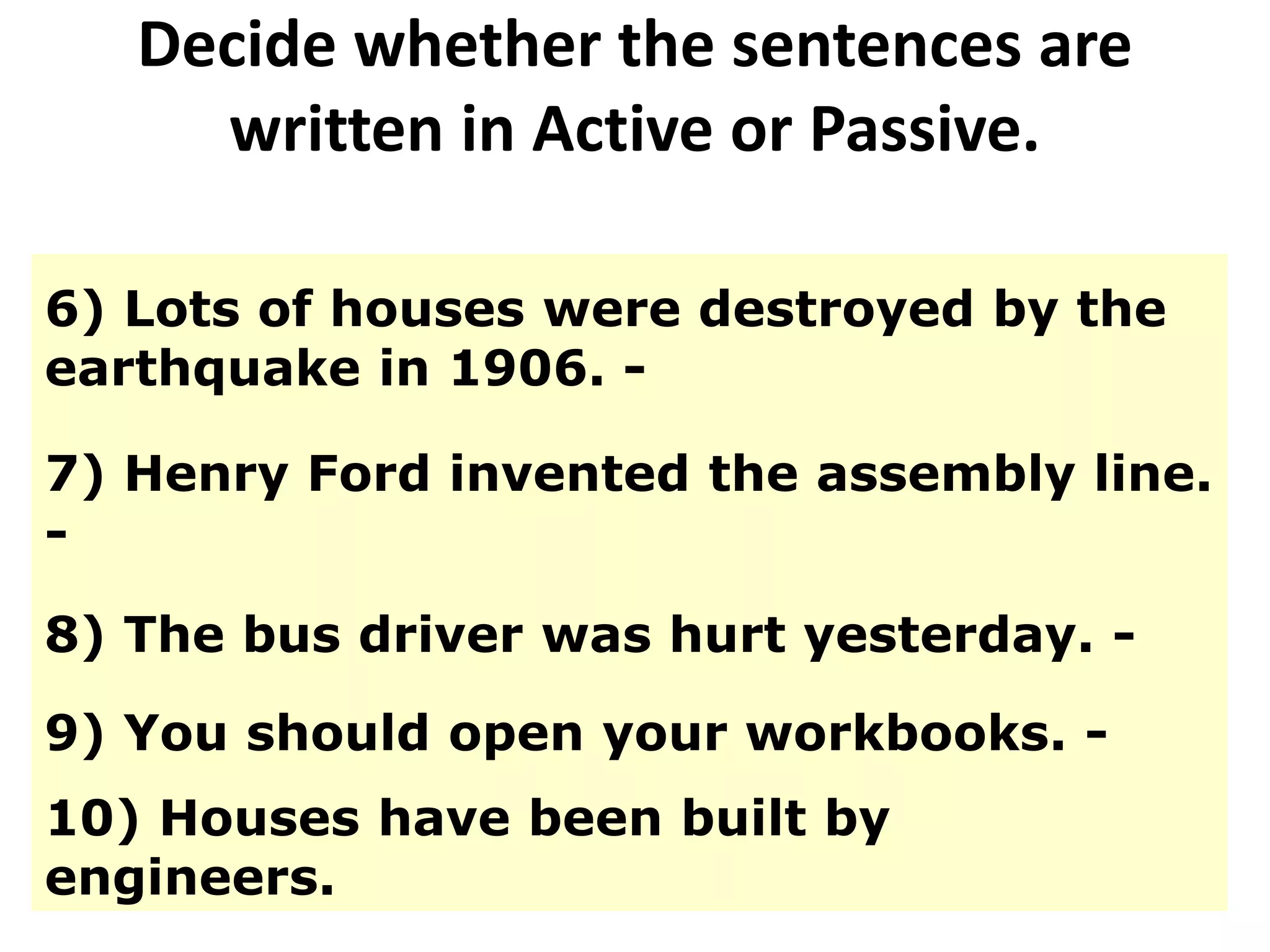 Active passive activities | PPT