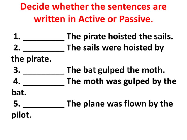 Active passive activities | PPT