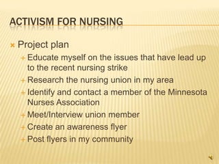Activism for nursing | PPTX