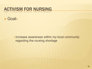 Activism for nursing | PPTX