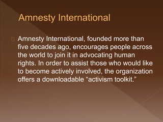 Activism with Amnesty International | PPTX
