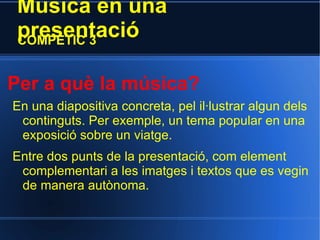 Música en presentacions | ODP