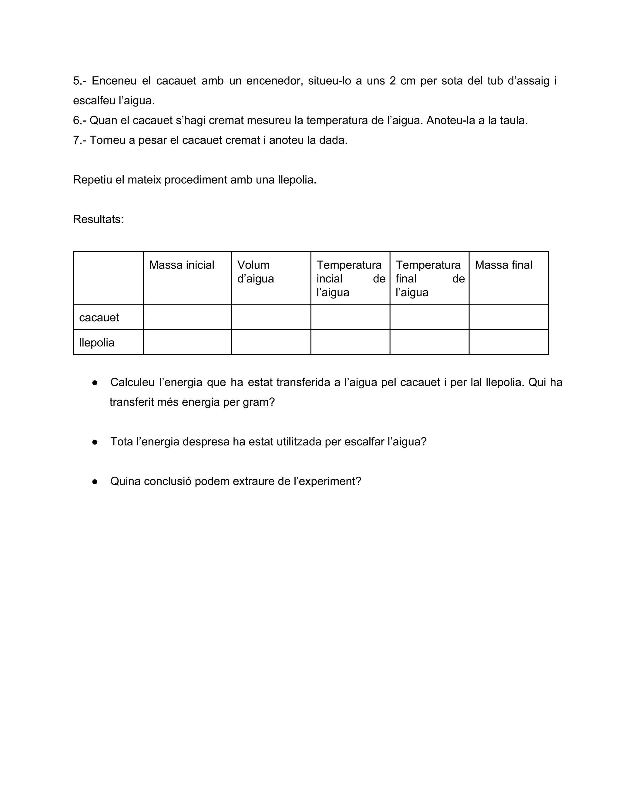 Activitat 3 int2 Com ens proporcionen energia els nutrients? | PDF