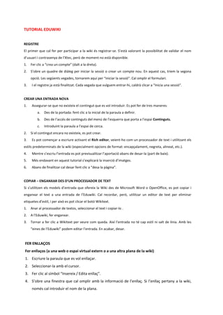 Tutorial Eduwiki | PDF