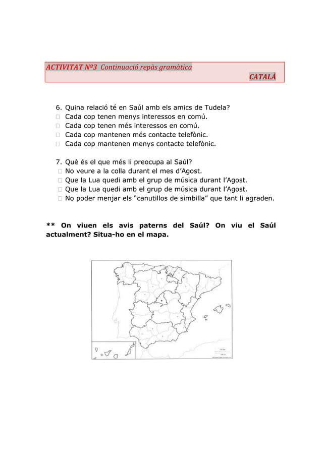 Activitat 4 comprensió lectora | PDF