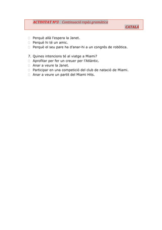 Activitat 4 comprensió lectora | PDF