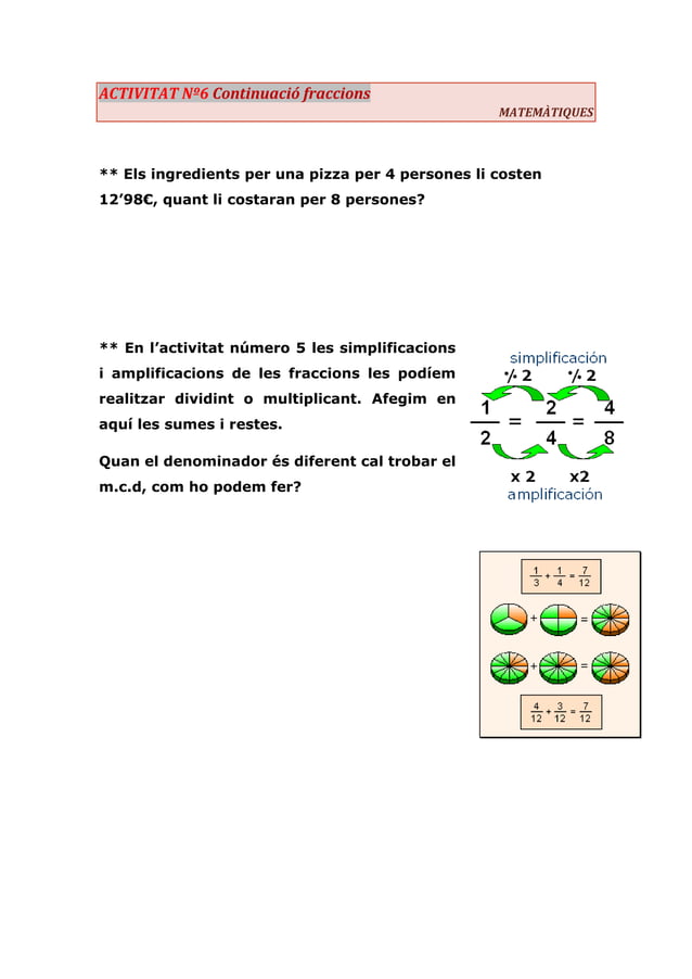 Activitat 6 matemàtiques | PDF