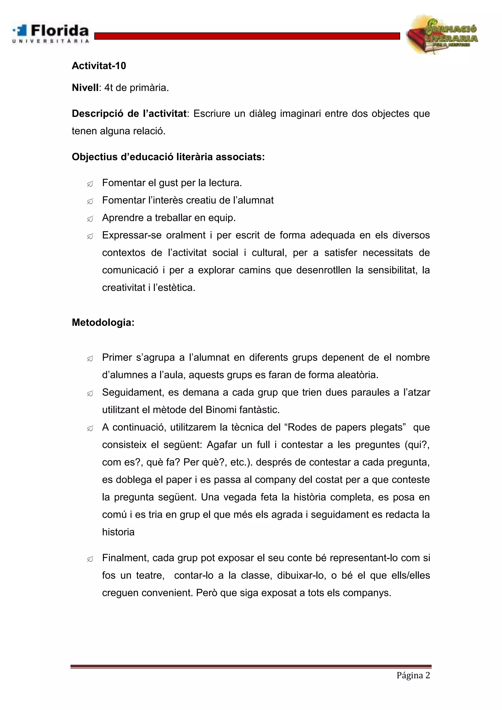 Activitats 10 i 11 unitat 2 | PDF