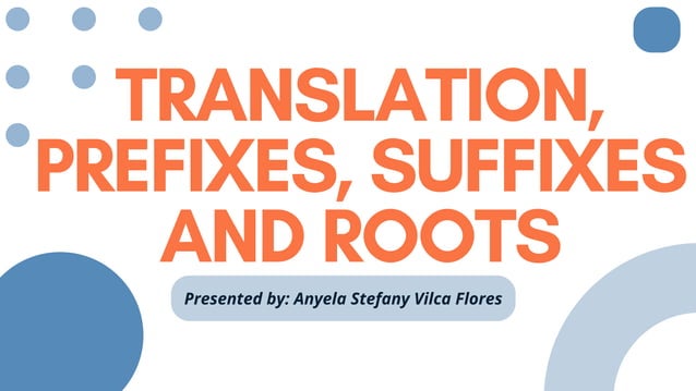 ACTIVIDAD TRANSLATION, PREFIXES, SUFFICES AND ROOTS | PPT