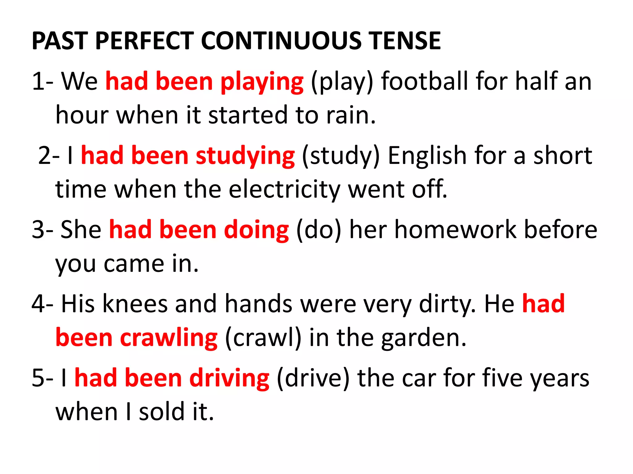 Past Tenses revision | PPT