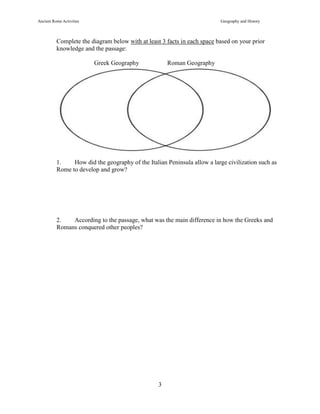 Activities ancient rome | PDF