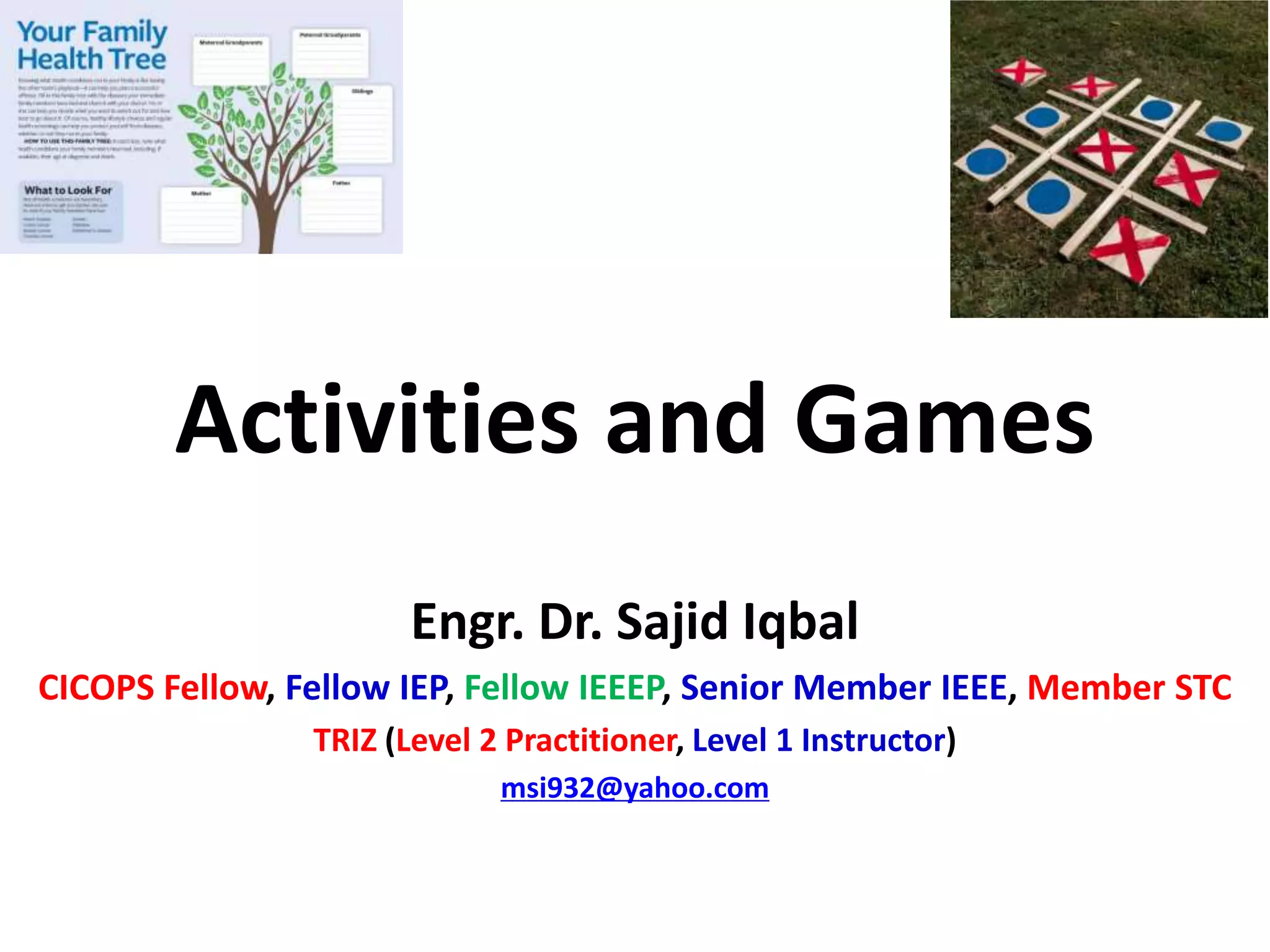 Classroom activities and games | PPTX