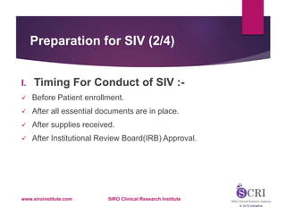 Activities conducted during Site Initiation Visit (SIV).pptx