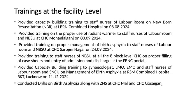 Activities done in Improving FBNC-Lucknow District.pptx