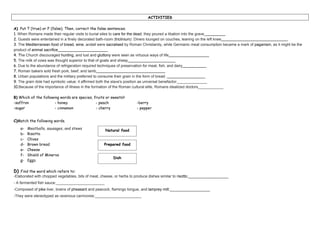 Activities food in the Roman Empire | PPT