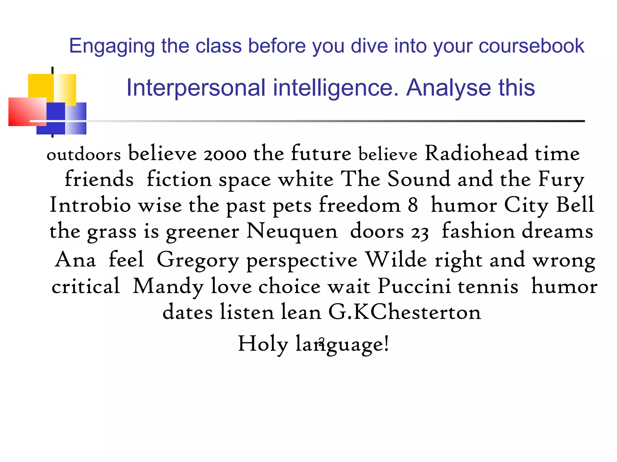 Activities for the 8 kinds of smart | PPT | Science