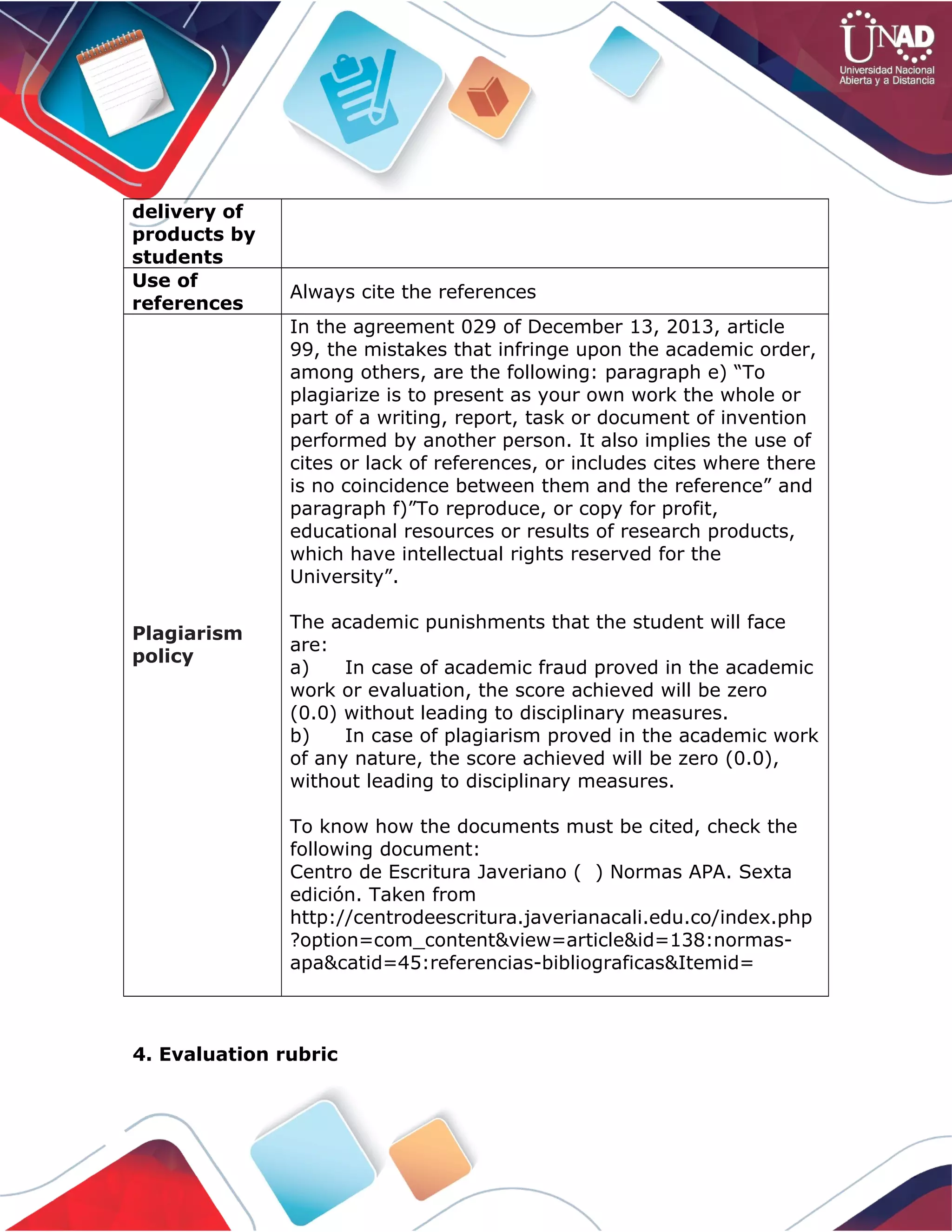 Activities guide and evaluation rubric task 3 - writing task forum | DOC