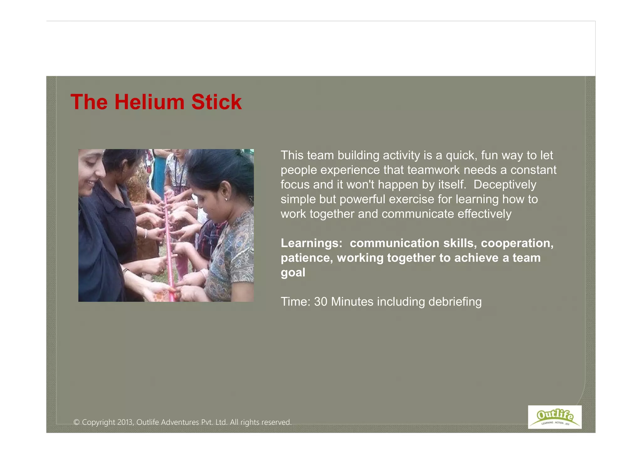 Experiential Learning Activities for Team Building and Outbound ...