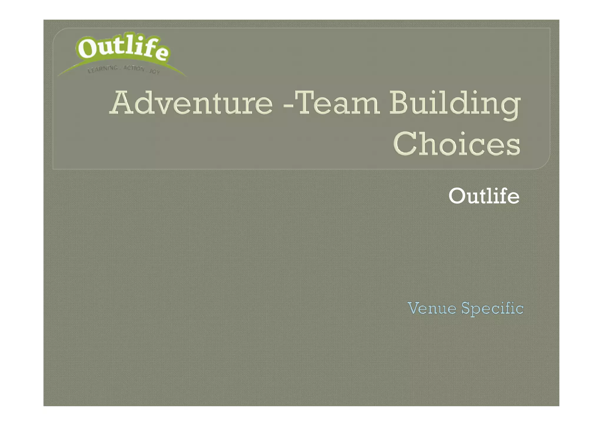 Experiential Learning Activities for Team Building and Outbound ...