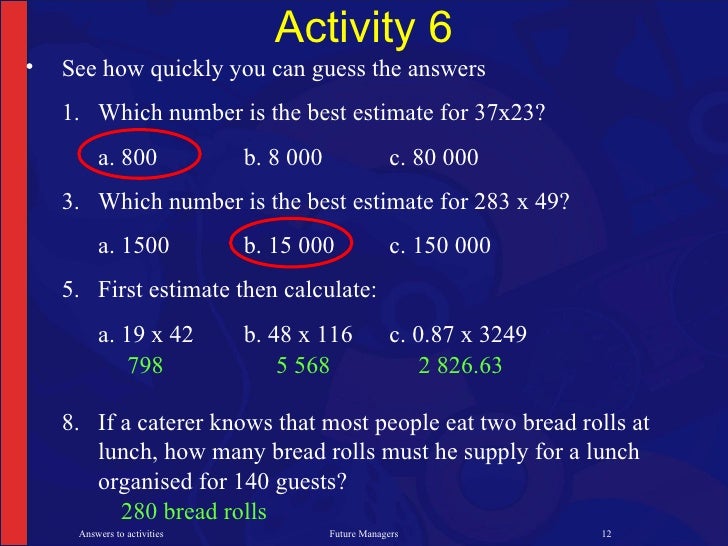NCV 2 Mathematical Literacy Hands-On Training Module 1 Activities
