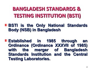 BSTI Certification Course | PPT