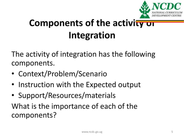 activities of integration.pptx | Educational Assessment | Education