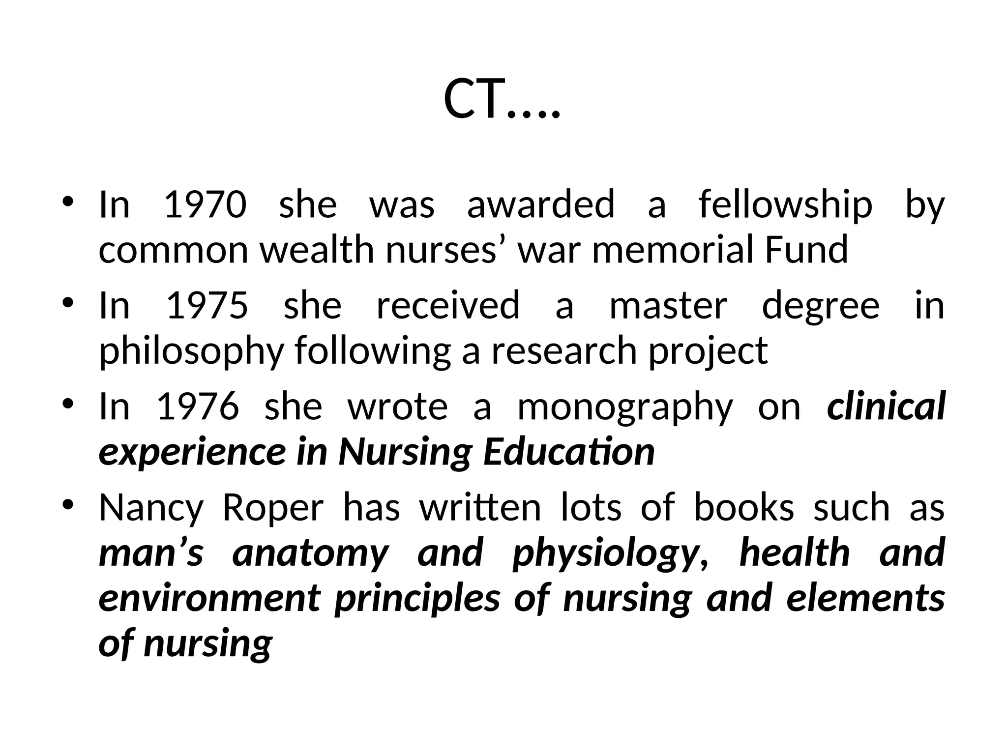 Activities of living theory by Nancy Roper, _ EDITED FOR 2024 COHORT.ppt