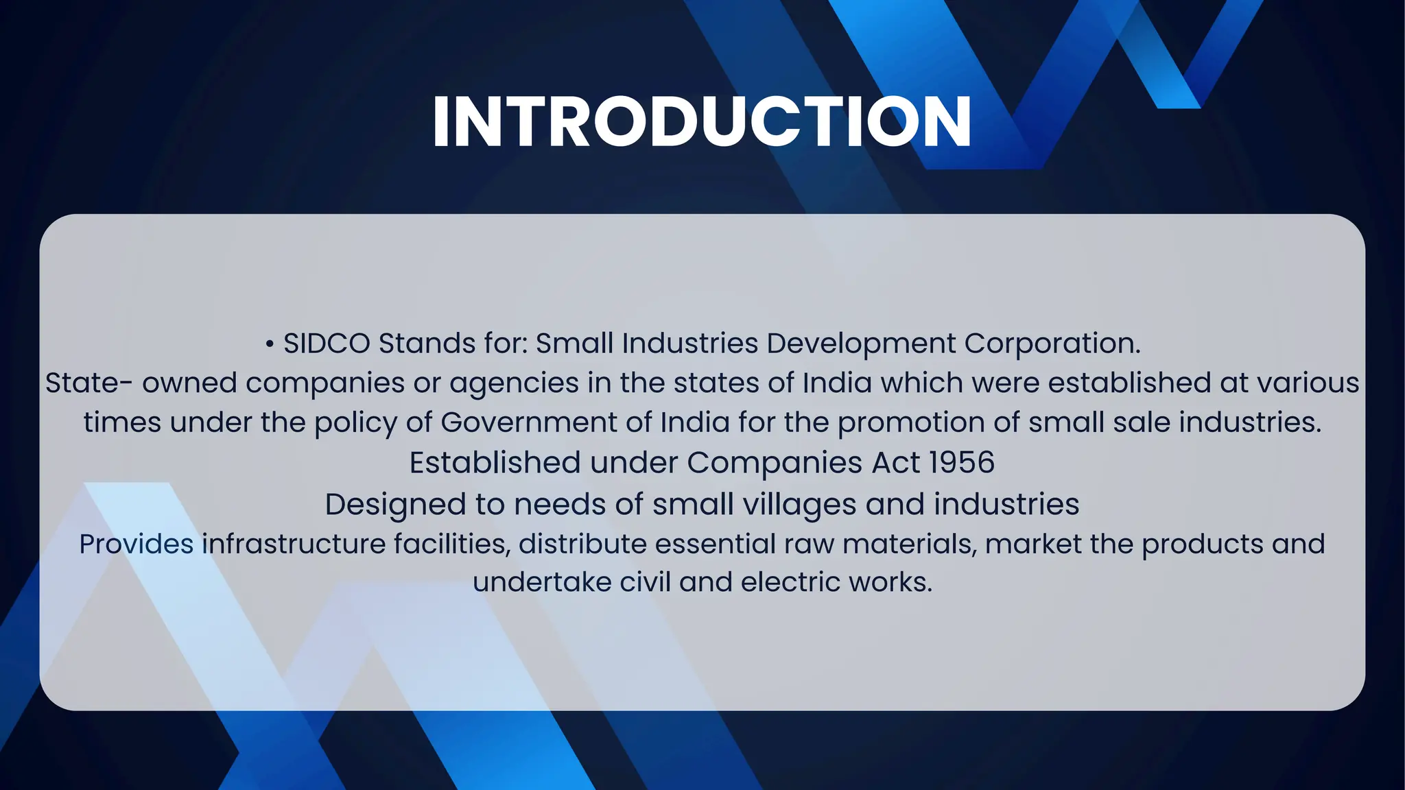 Activities of SIDCO.pdf.pdf important in | PPT