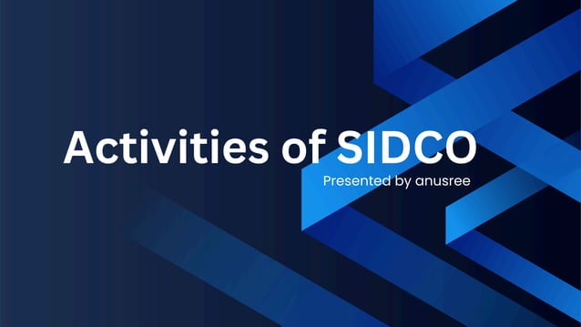 Activities of SIDCO.pdf.pdf important in | PPT