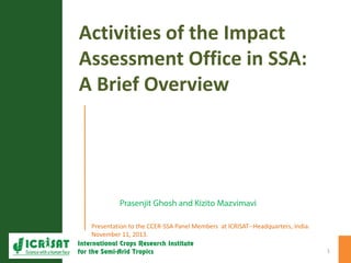 Activities of the impact assessment office in ssa a brief overview | PDF