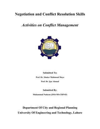 Activities on conflict management | PDF