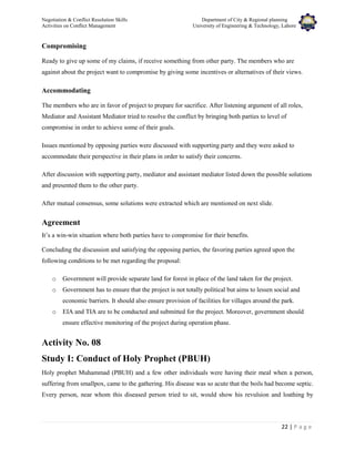 Activities on conflict management | PDF