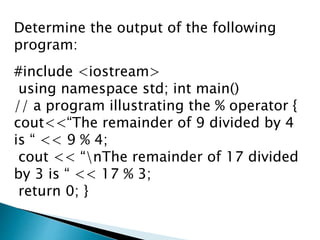 Activities on Operands | PPT