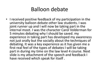 Activities outside university related to my law skills | PPT