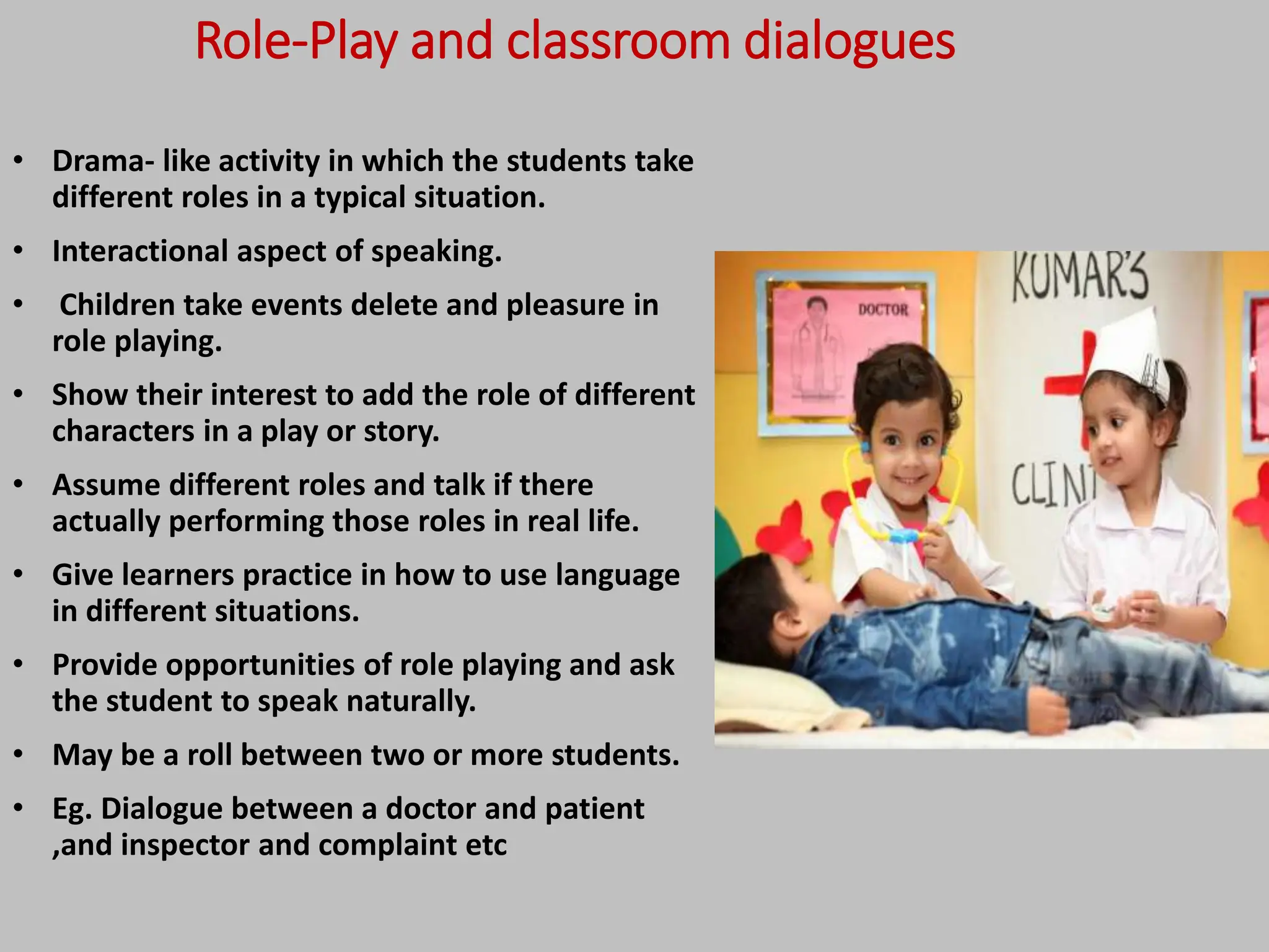 Activities to develop speaking skill in classroom | PPTX