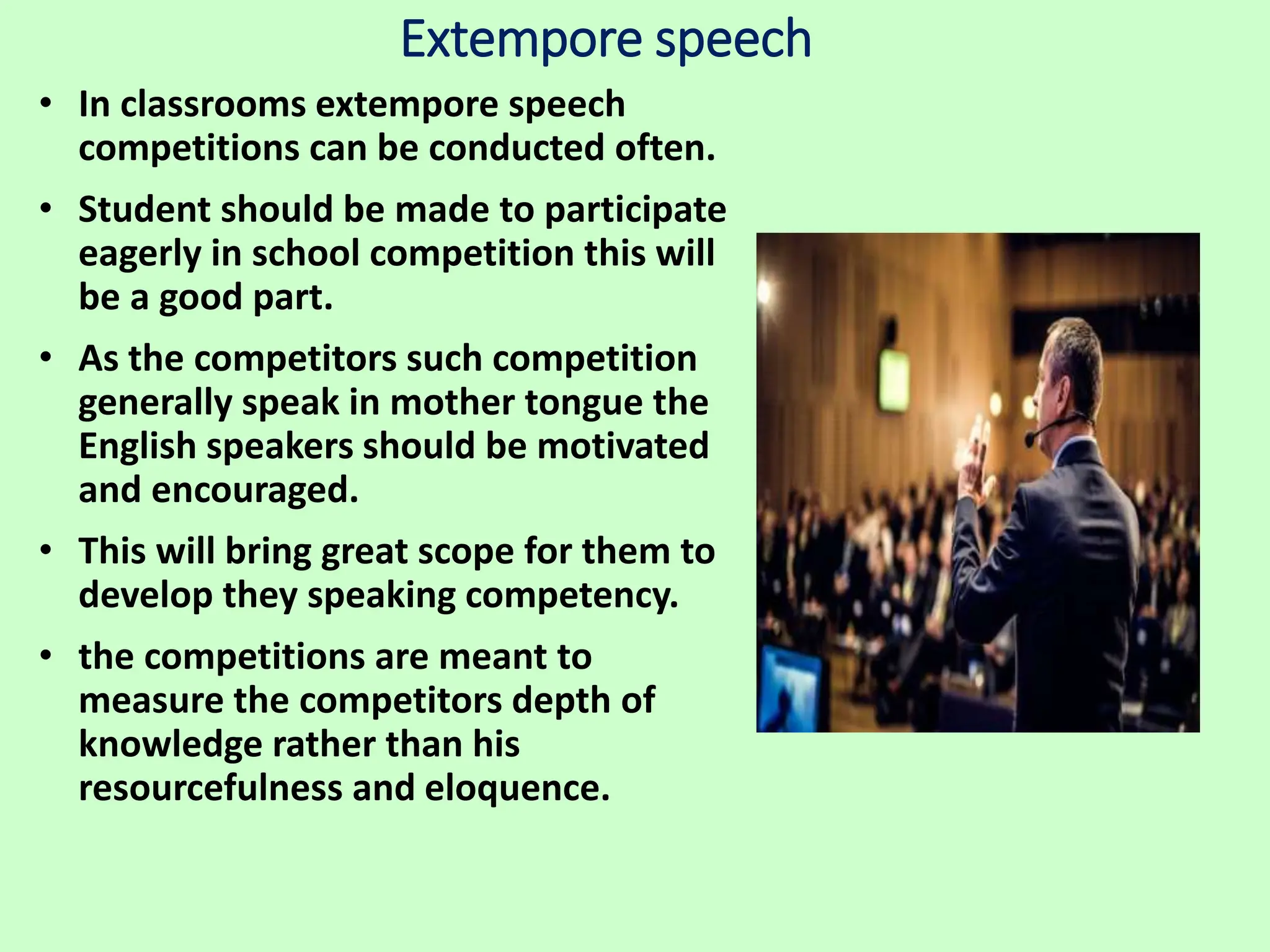 Activities to develop speaking skill in classroom | PPTX