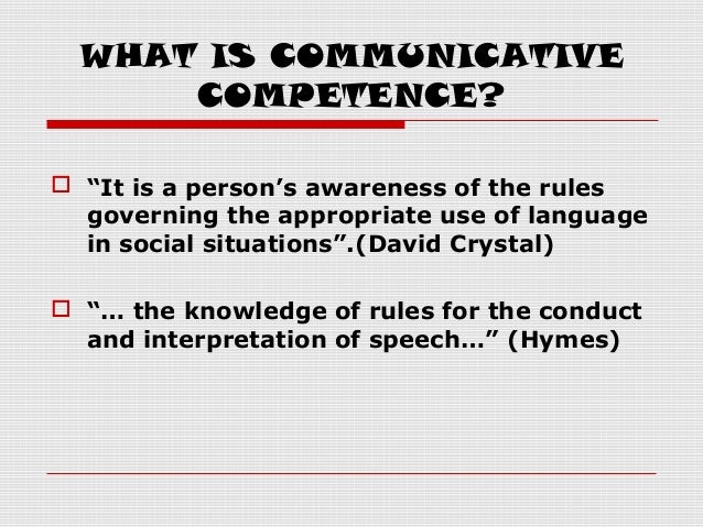 Activities to promote communicative competence